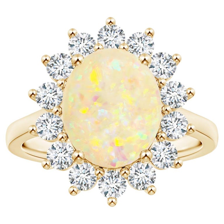 Customizable ANGARA GIA Certified Princess Diana Inspired Opal Ring in ...