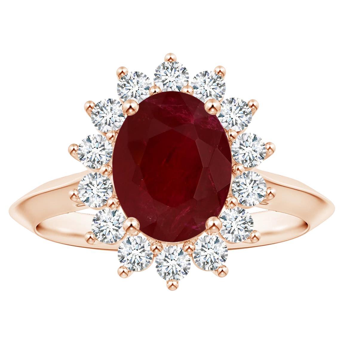 Customizable ANGARA GIA Certified Princess Diana Inspired Ruby Ring in ...