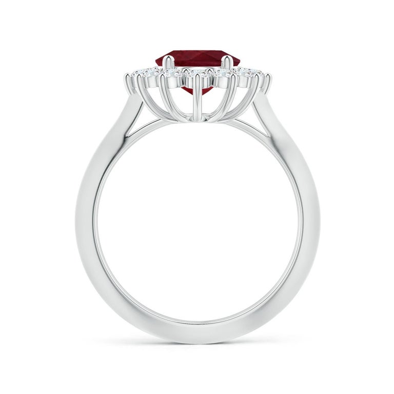 Customizable ANGARA GIA Certified Princess Diana Inspired Ruby Ring in ...