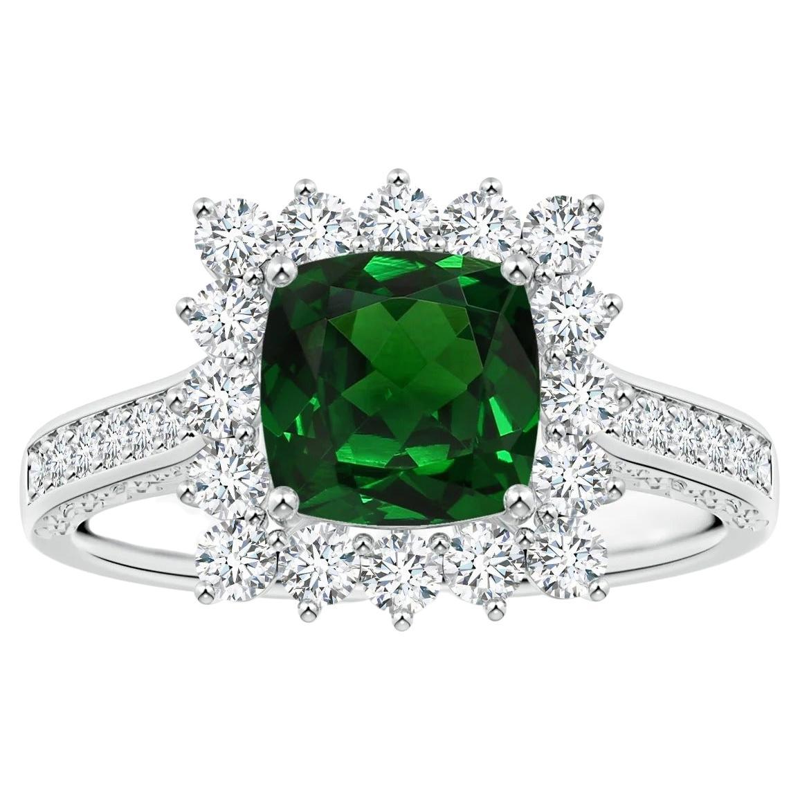 Customizable ANGARA GIA Certified Princess Diana Inspired Tsavorite ...