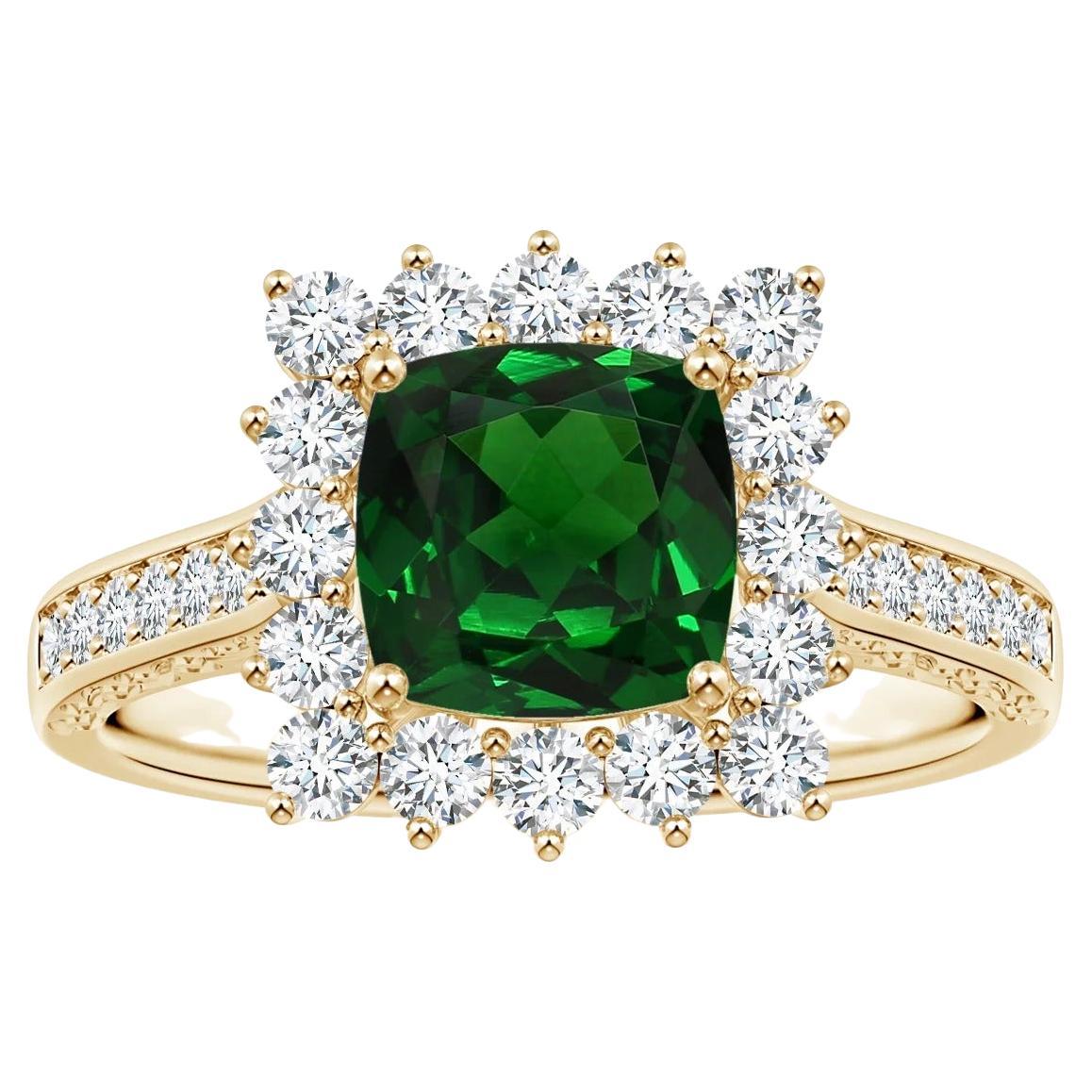 Customizable ANGARA GIA Certified Princess Diana Inspired Tsavorite ...