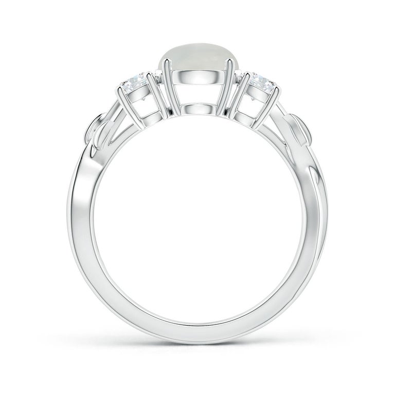 Customizable Angara GIA Certified Rainbow Moonstone 3-Stone Ring in ...