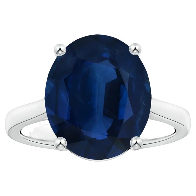 Customizable Angara GIA Certified Sapphire Solitaire Reverse Tapered ...