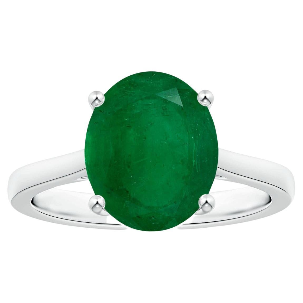 Customizable Angara GIA Certified Sapphire Solitaire Reverse Tapered ...