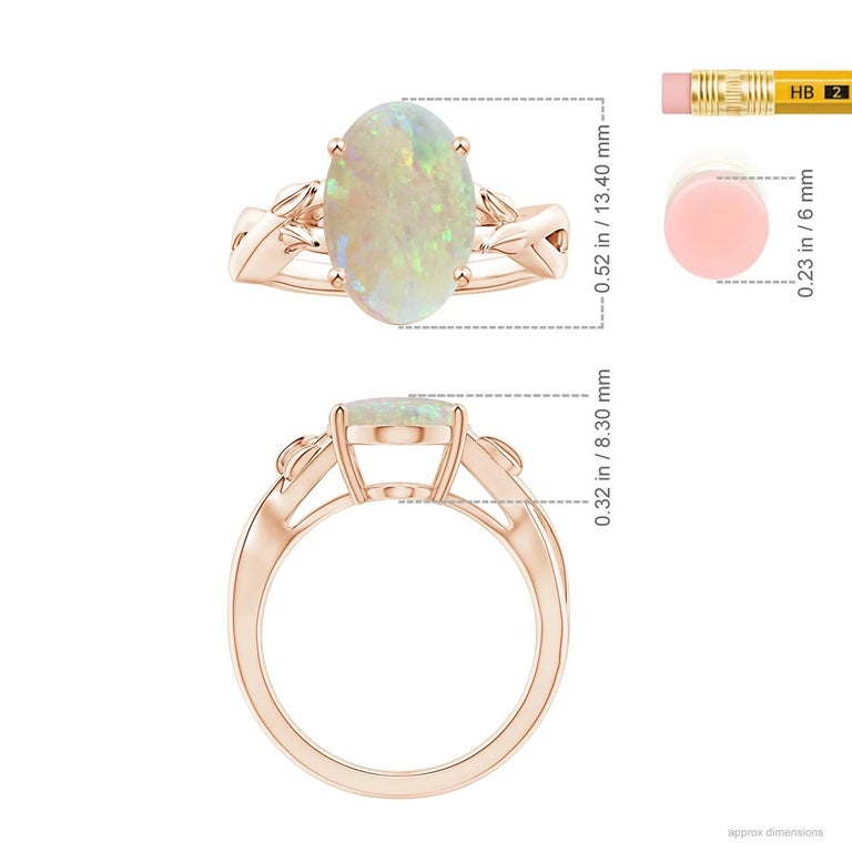 Customizable Nature Inspired GIA Certified Natural Opal Solitaire Ring ...