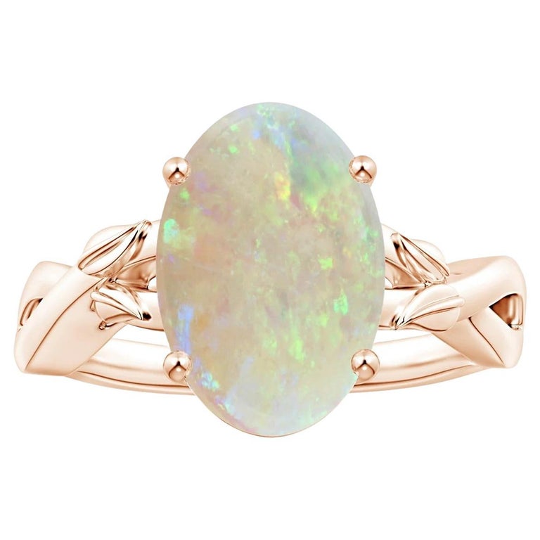 Customizable Nature Inspired GIA Certified Natural Opal Solitaire Ring ...