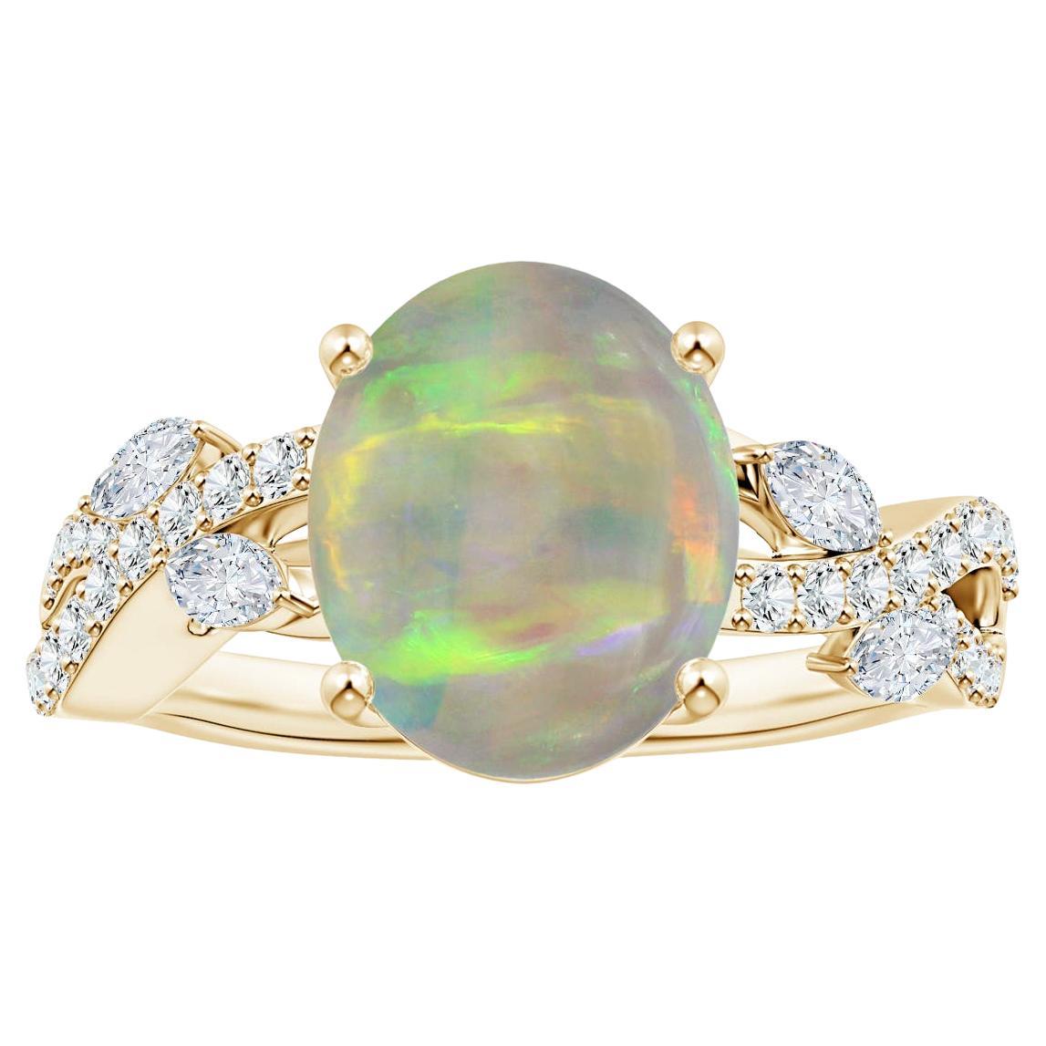 Customizable ANGARA Nature Inspired GIA Certified Opal Ring in Platinum ...