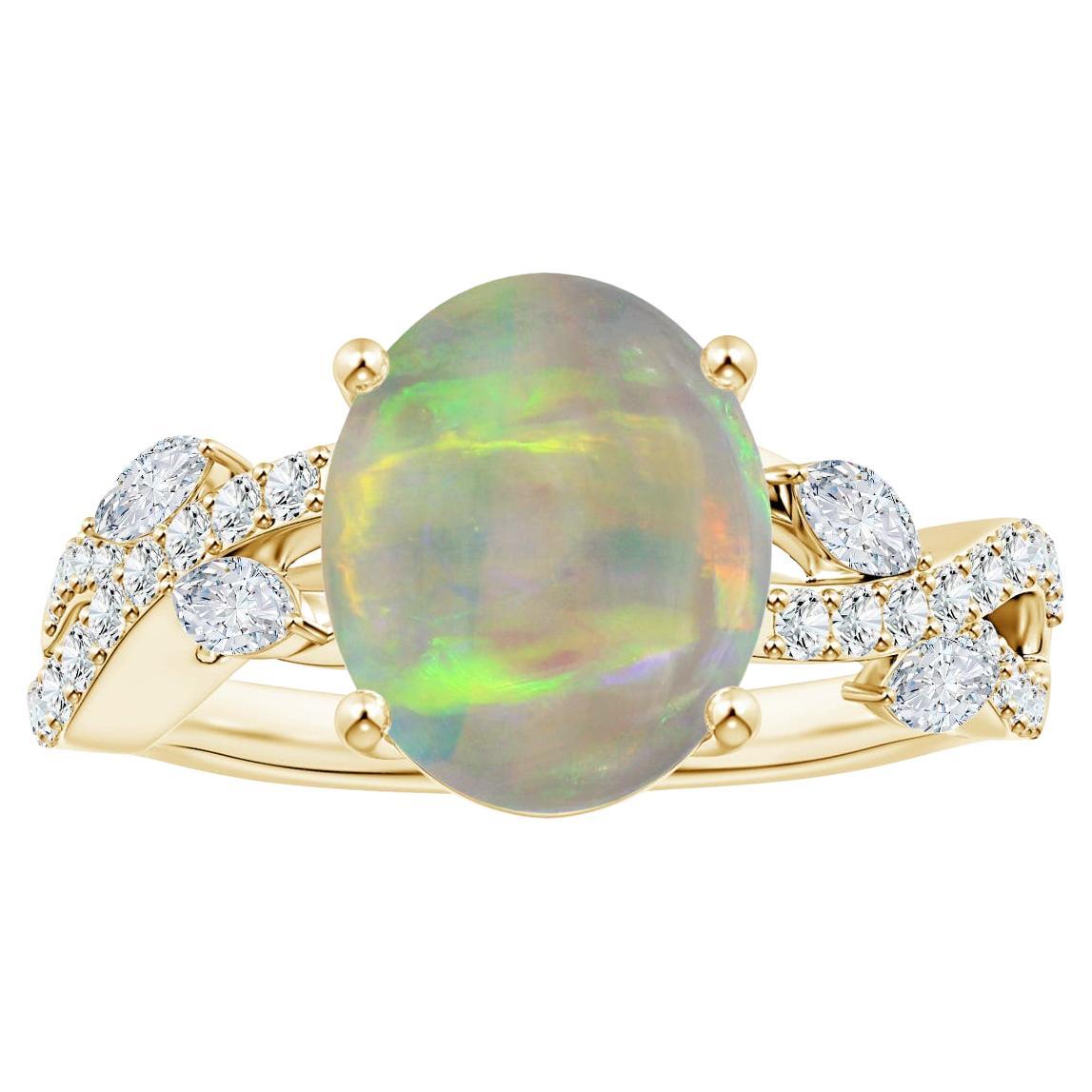 Customizable ANGARA Nature Inspired GIA Certified Opal Ring in Platinum ...