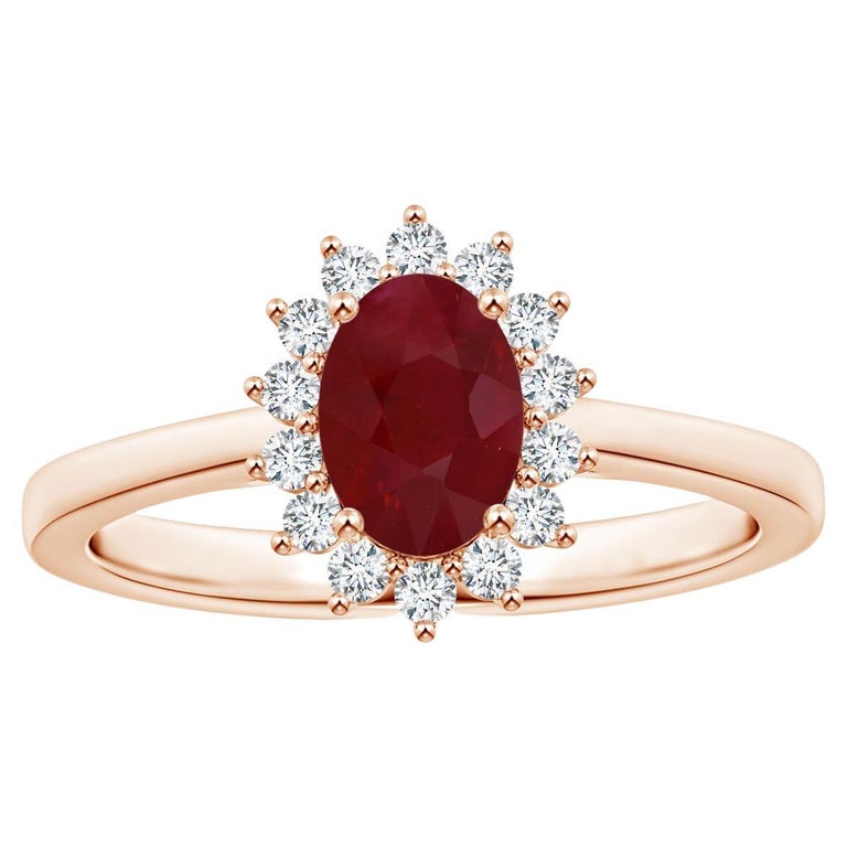 Customizable Angara Princess Diana Inspired Gia Certified Ruby Ring in ...