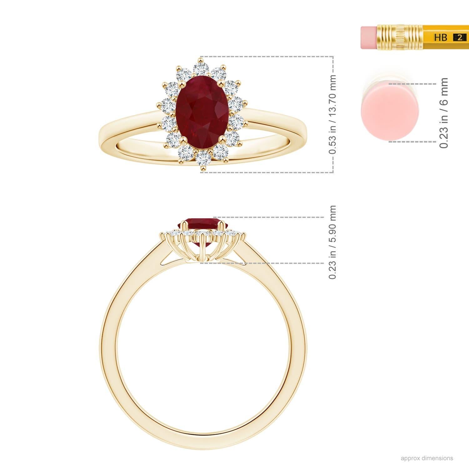 Customizable Angara Princess Diana Inspired Gia Certified Ruby Ring in ...