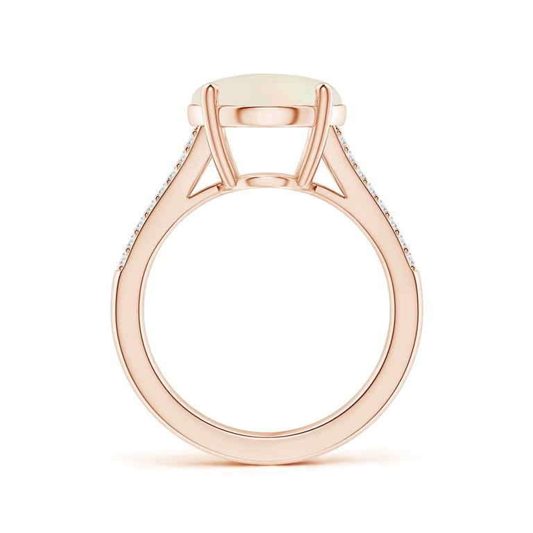 Customizable Angara Prong-Set Gia Certified Opal Split Shank Rose Gold ...