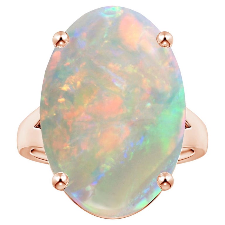Customizable Angara Prong-Set GIA Certified Solitaire Oval Opal Split ...