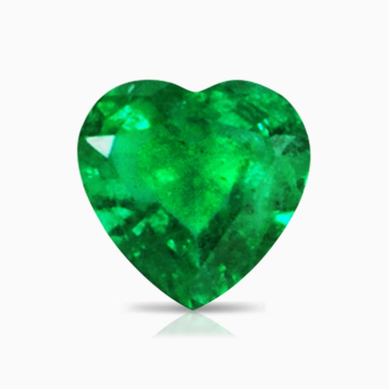 Customizable ANGARA Three Stone GIA Certified Heart-Shaped Emerald Ring ...