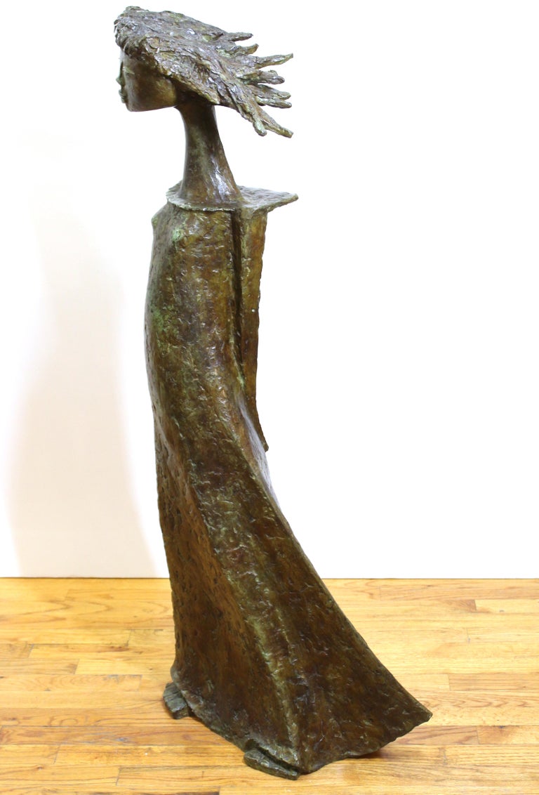 Angel Botello 'Coup de Vent II' Modern Signed Bronze Sculpture at 1stDibs