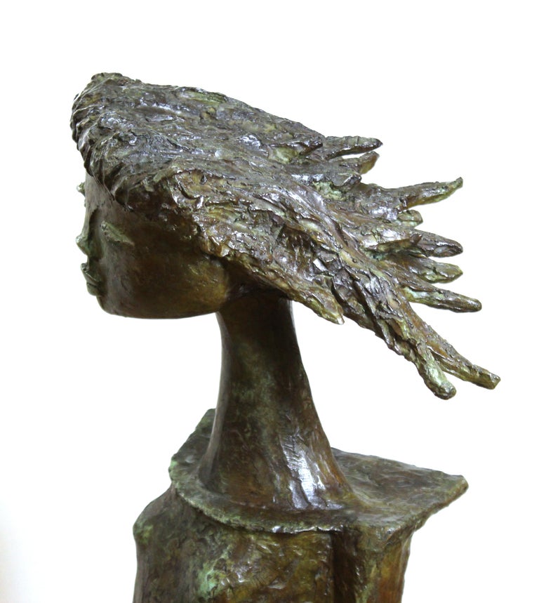 Angel Botello 'Coup de Vent II' Modern Signed Bronze Sculpture at 1stDibs