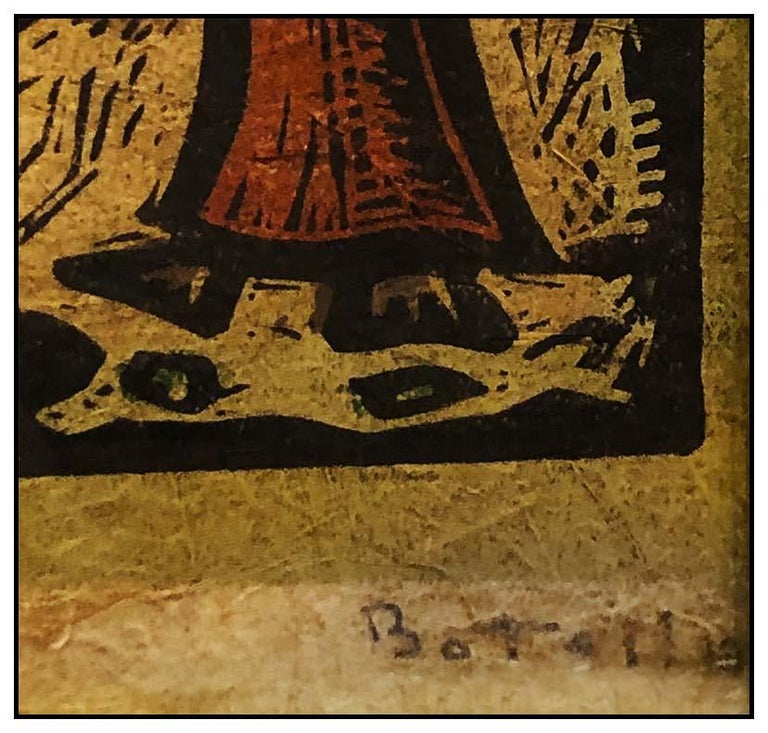 Angel Botello - Angel Botello Color Woodcut Etching Hand Signed Cubism ...