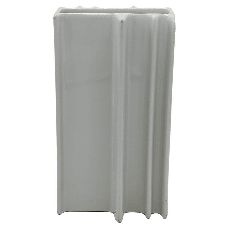 Angel Mangiarotti for Fratelli Brambilla M12 White Ceramic Vase, Italy ...
