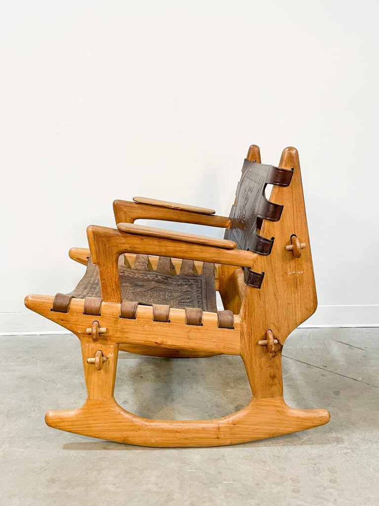 Angel Pazmino Small Sling Rocking Chair For Sale at 1stDibs