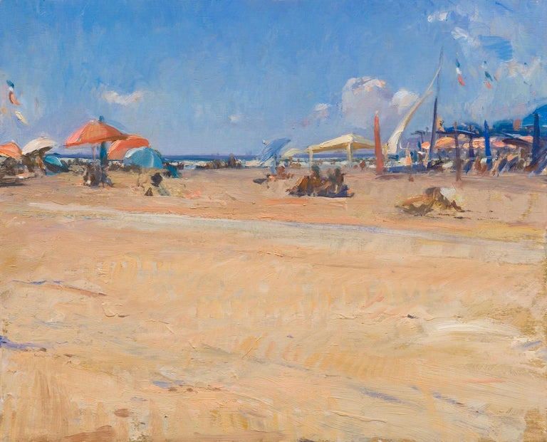 Angel Ramiro Sanchez - Beach Scene For Sale at 1stDibs