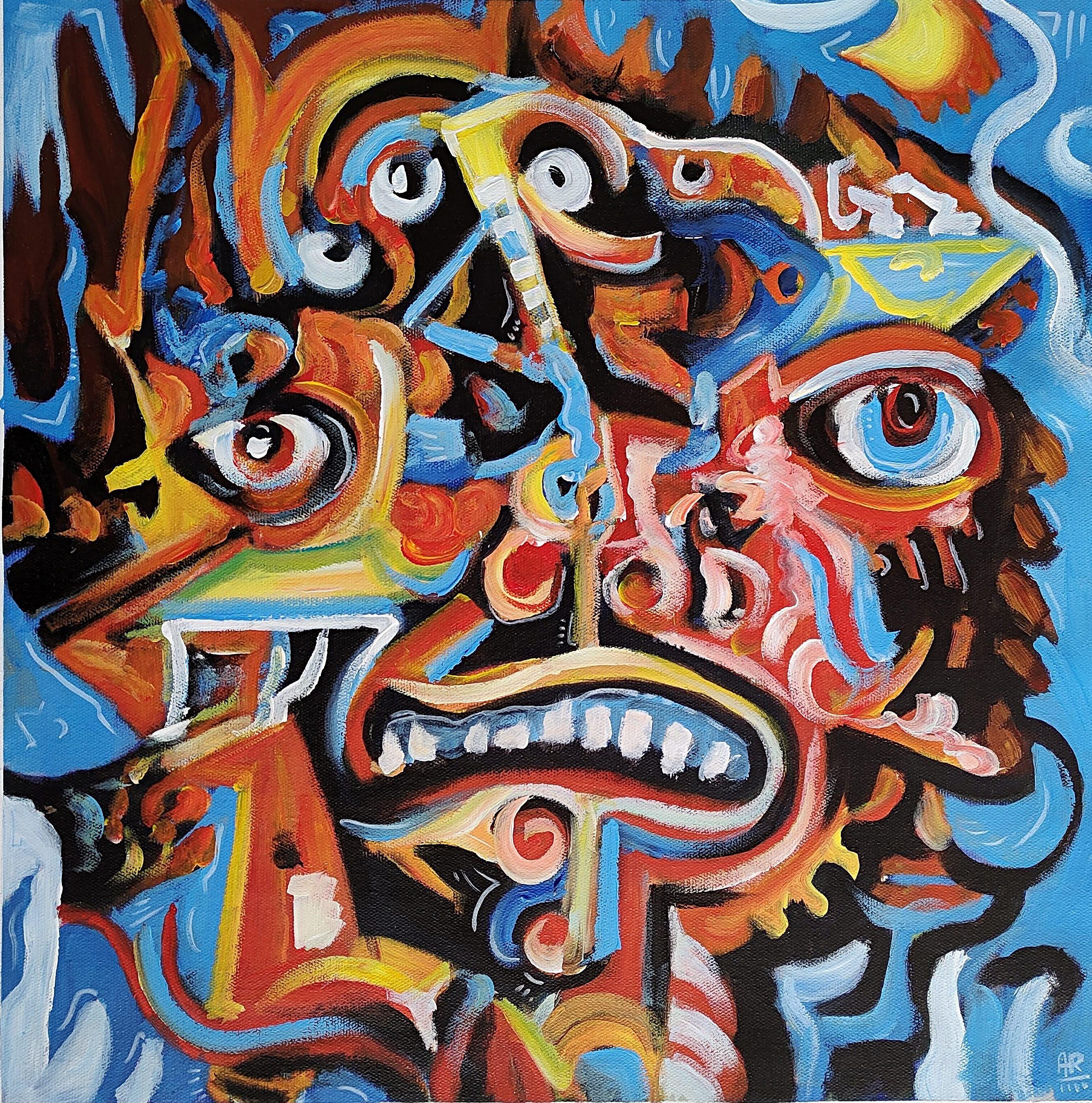 Angel Rivas - FIRE FACE at 1stDibs | fire face paint, milo rivas