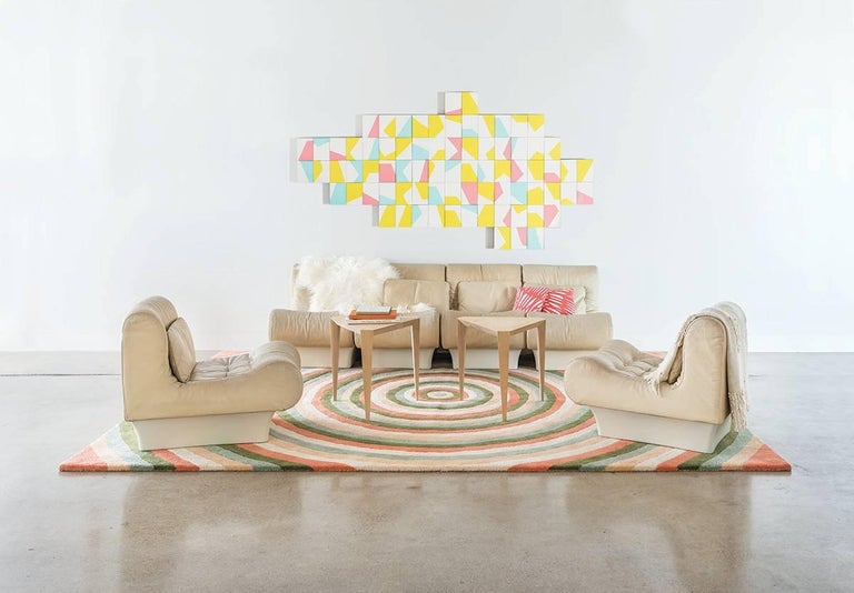 Angela Adams Infinity, Pink Rug, Geometric Circles, Wool, Handcrafted ...