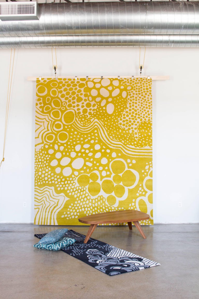 Angela Adams Sea Cave, Blue Rug, 100% New Zealand Wool, Hand-Knotted ...