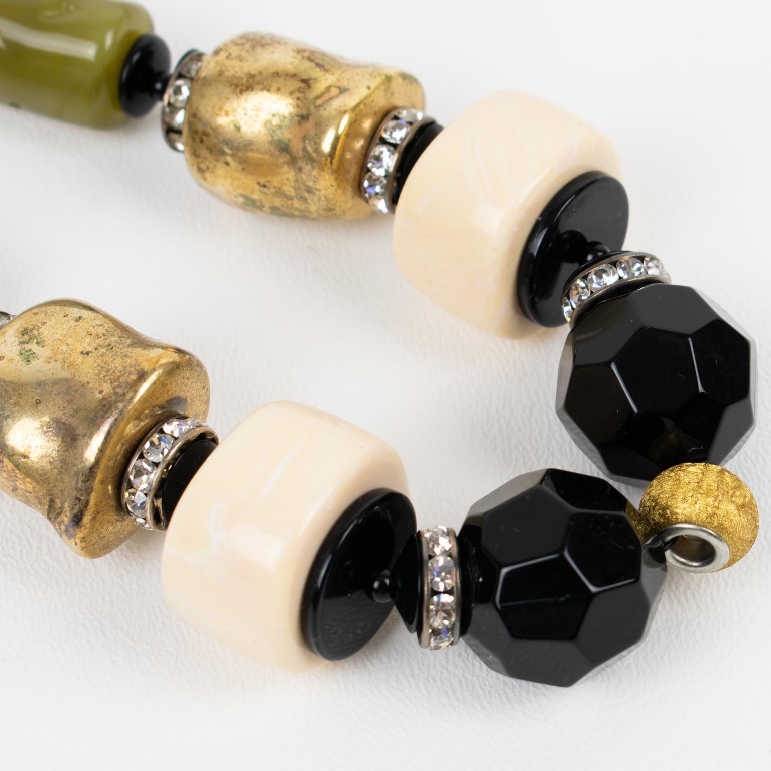 Angela Caputi Art-Deco Inspired Resin Necklace For Sale at 1stDibs