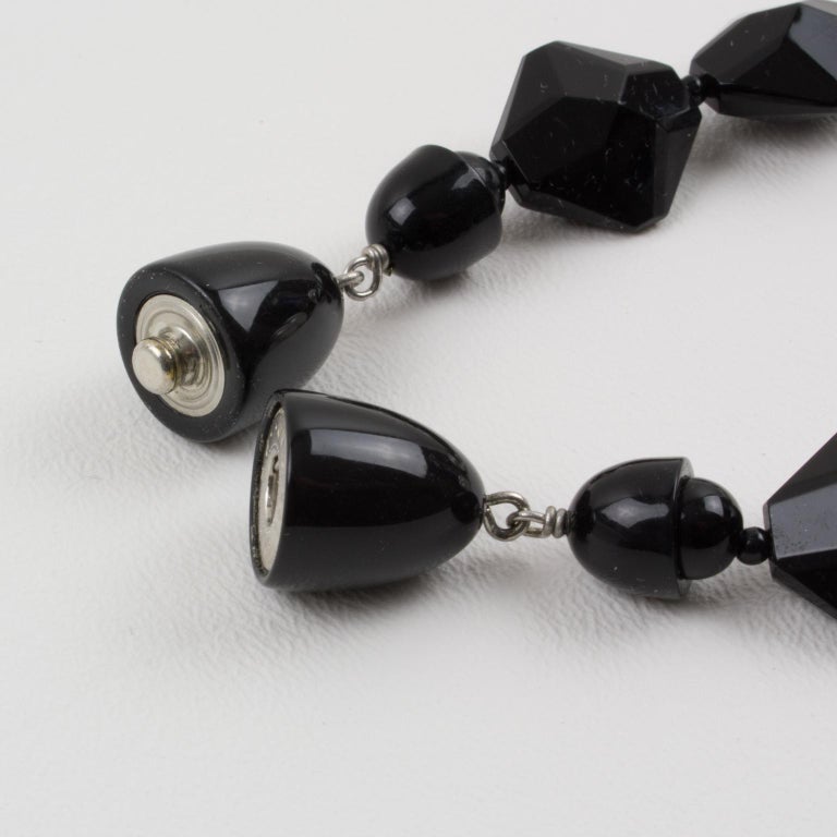 Angela Caputi Tortoise Pearly and Black Lucite Choker Necklace at ...