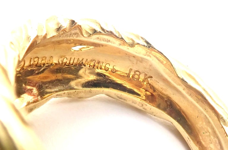 Angela Cummings Large Aquamarine Yellow Gold Ring For Sale at 1stDibs