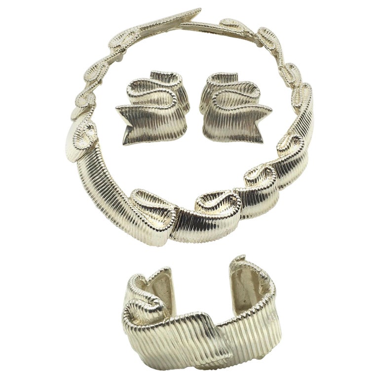 Angela Cummings Sterling Silver Ribbon Suite at 1stDibs