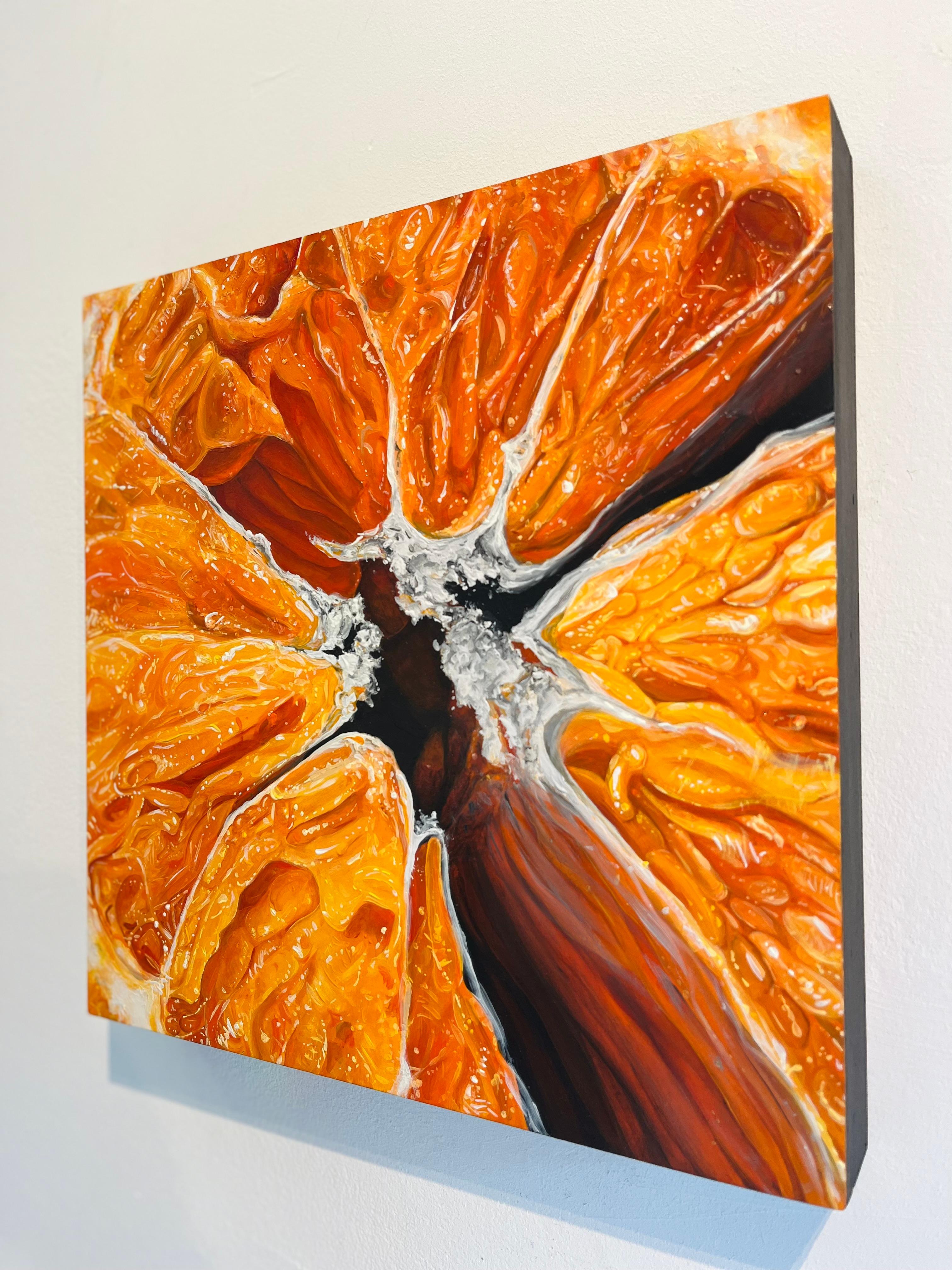 Angela Faustina - Orange XI-original still life hyper realism painting ...