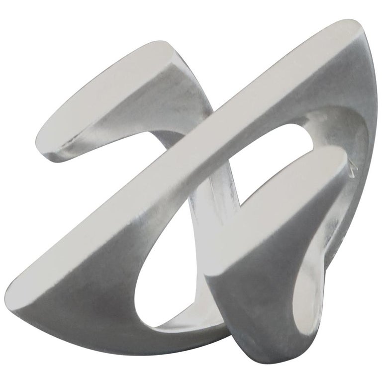 Angela Hübel Sculptural Post-Modernist Silver Ring For Sale at 1stDibs ...