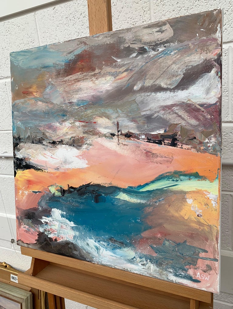 Angela Wakefield - Abstract English Moorland Landscape Earthy Colours ...