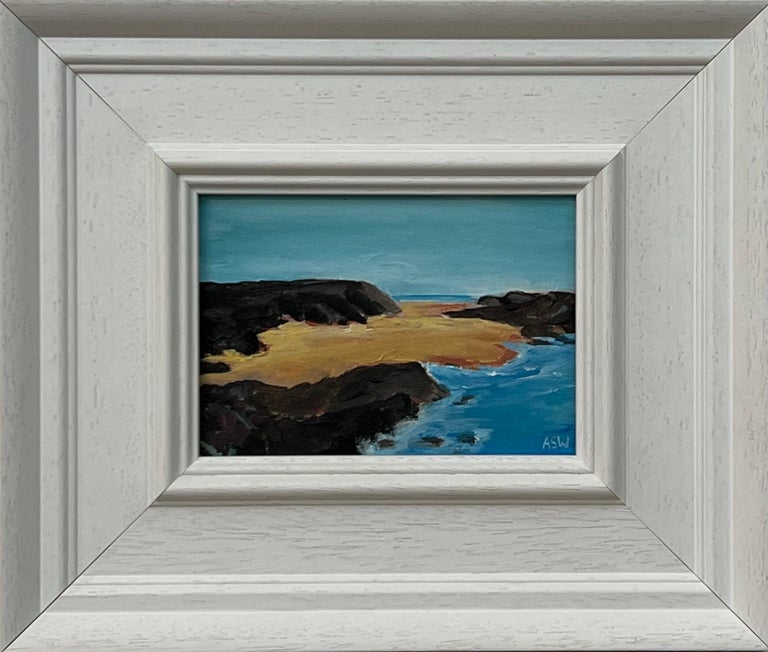 Angela Wakefield - Miniature Landscape Study of Devon Coastline UK by ...