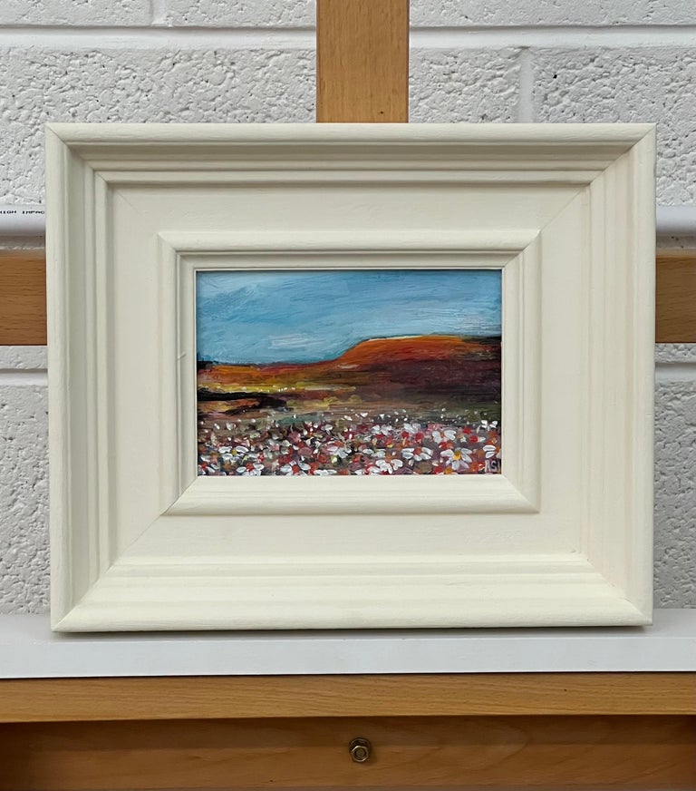 Angela Wakefield - Miniature Landscape Study of Wild Flowers on Moor by ...