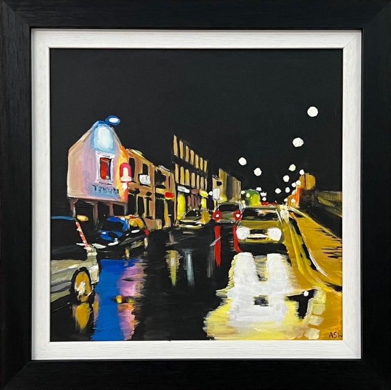 Angela Wakefield - Painting of a Northern English Village in Winter by ...