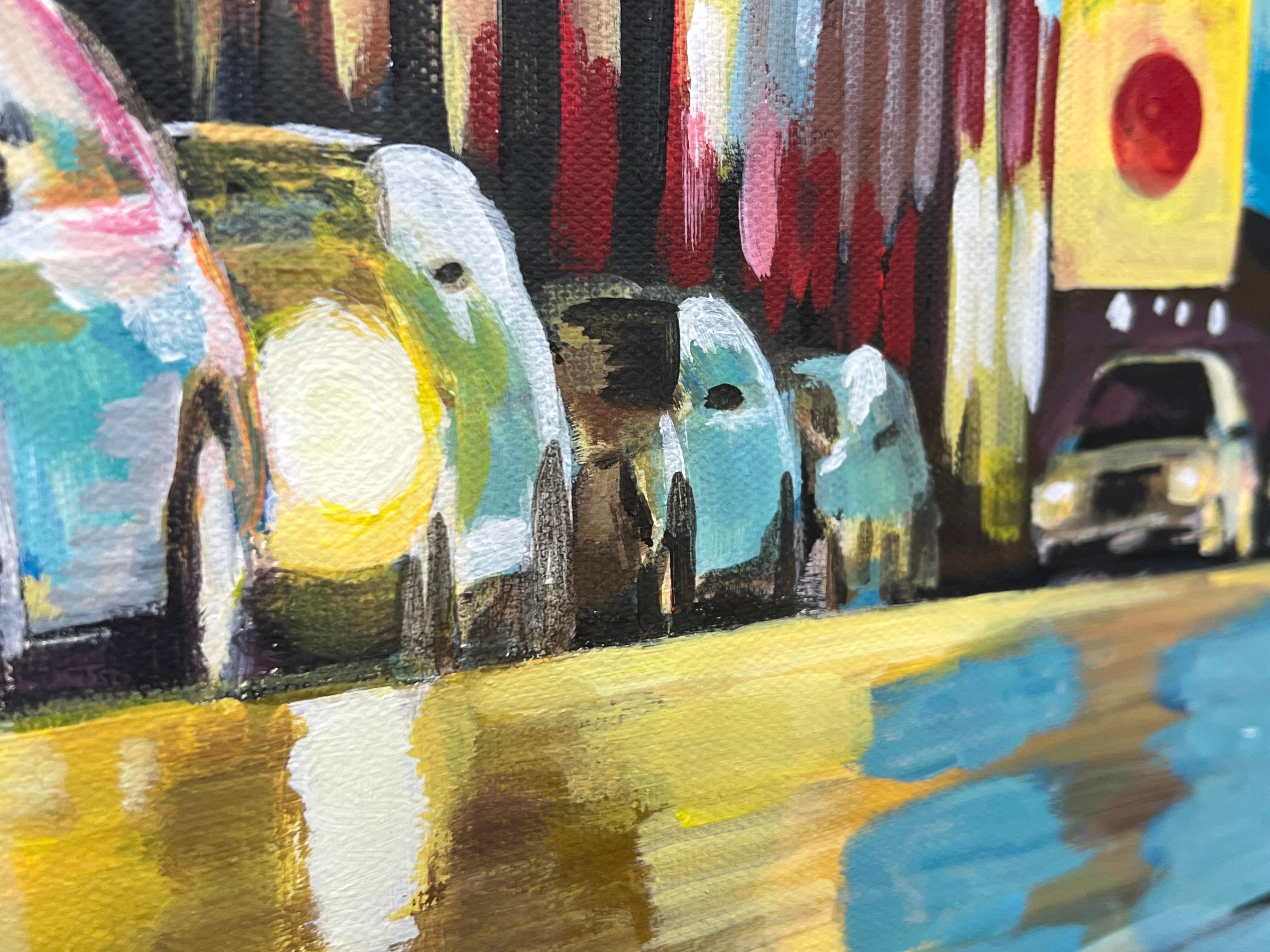 Angela Wakefield - Painting of New York City Street after Rain with ...