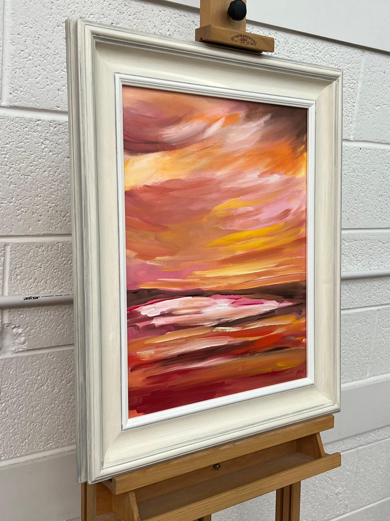 Angela Wakefield - Red and Yellow Abstract Impressionist Seascape ...