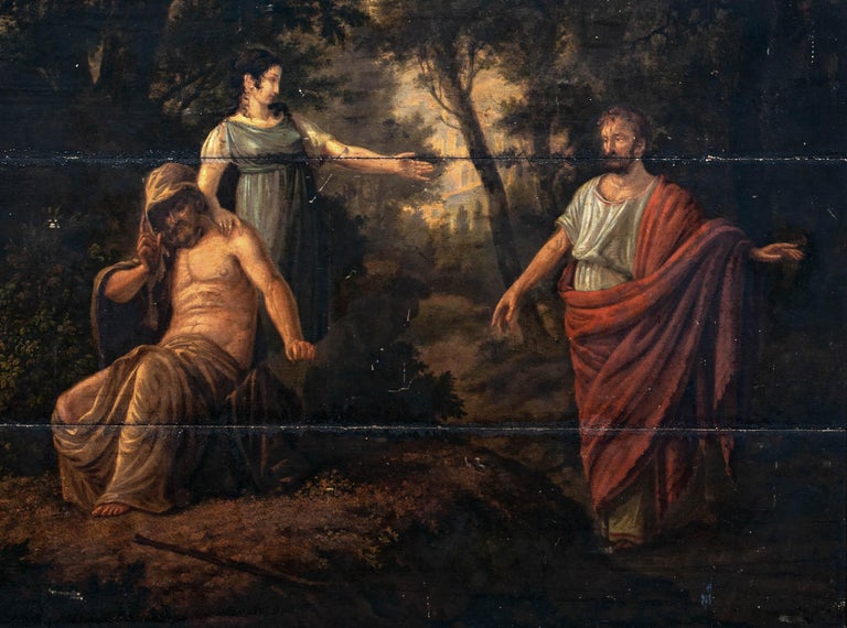 The Death Of Oedipus With Antigone and Theseus, 18th century For Sale ...