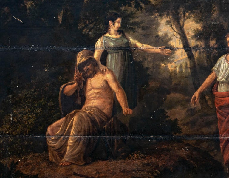 The Death Of Oedipus With Antigone and Theseus, 18th century For Sale ...
