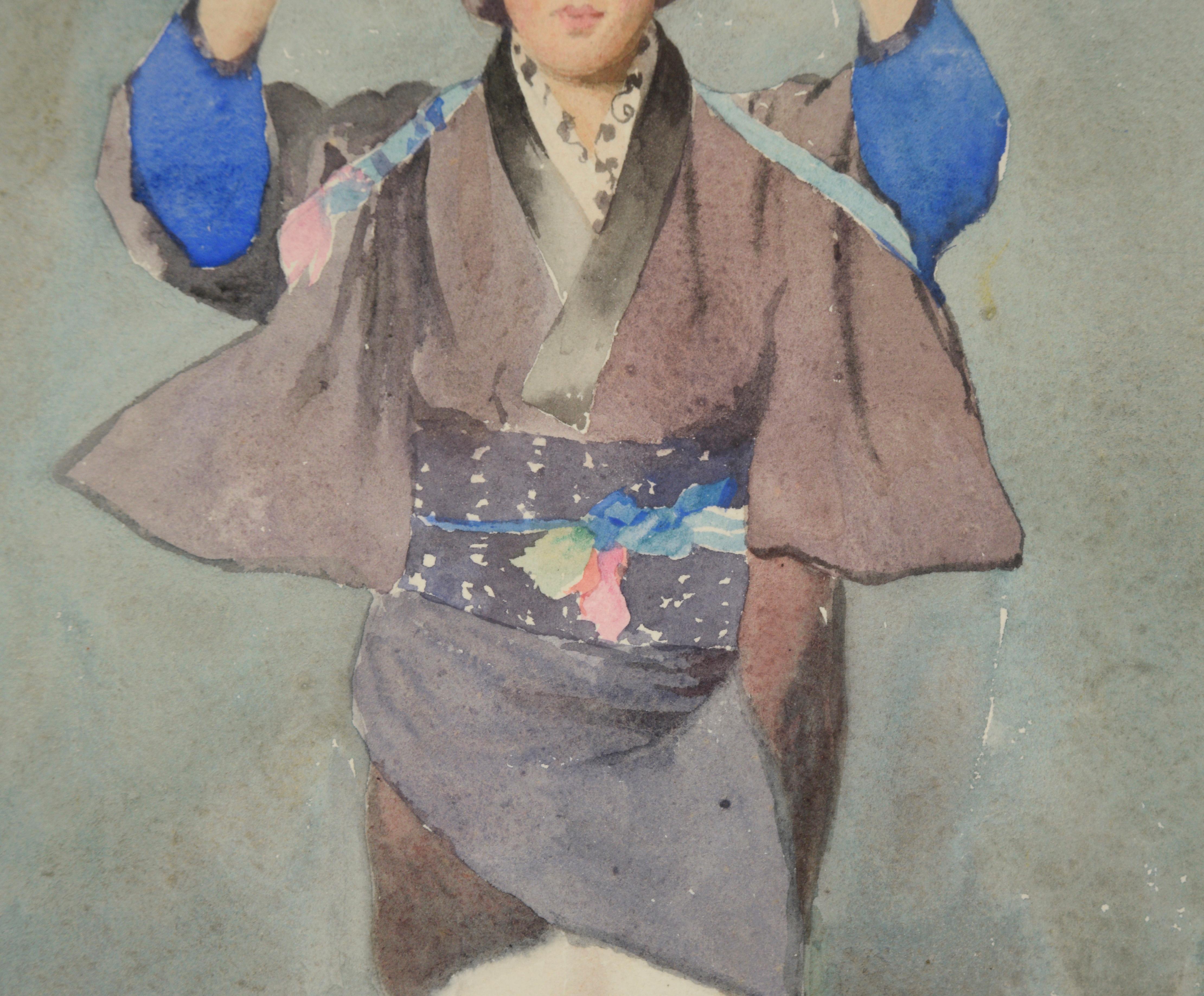 Angelica Schuyler Patterson - Japanese Woman with a Basket For Sale at ...
