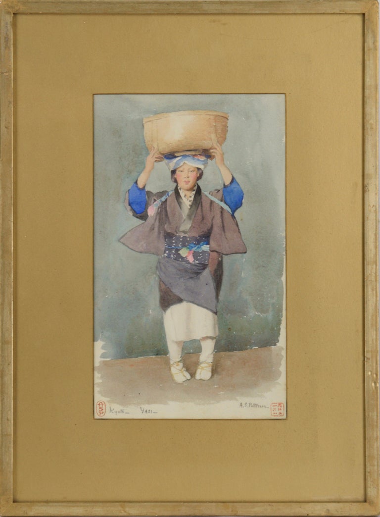 Angelica Schuyler Patterson - Japanese Woman with a Basket For Sale at ...