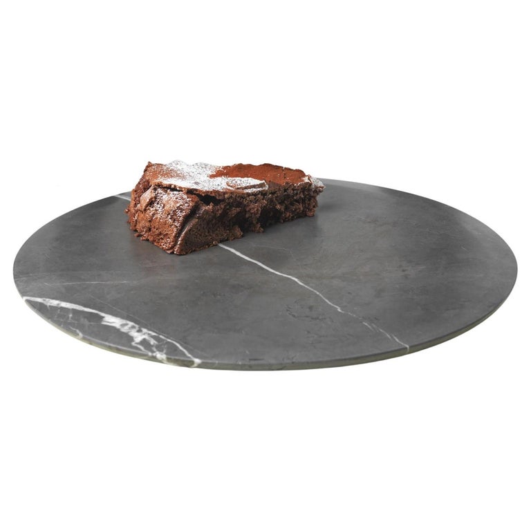 Refined Contemporary Marble 01 Grafite Marble Platter For Sale at 1stDibs