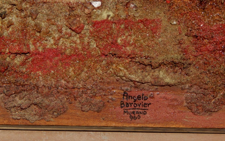 Angelo Barovier Glass Painting, 1960 "Magic Signs" For Sale at 1stDibs