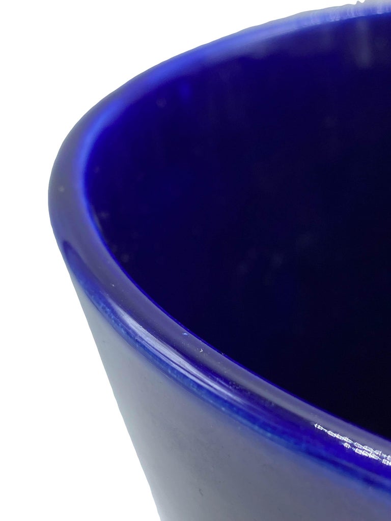 Angelo Biancini for Laveno Blue Ceramic Vase, Italy 1930s For Sale at ...
