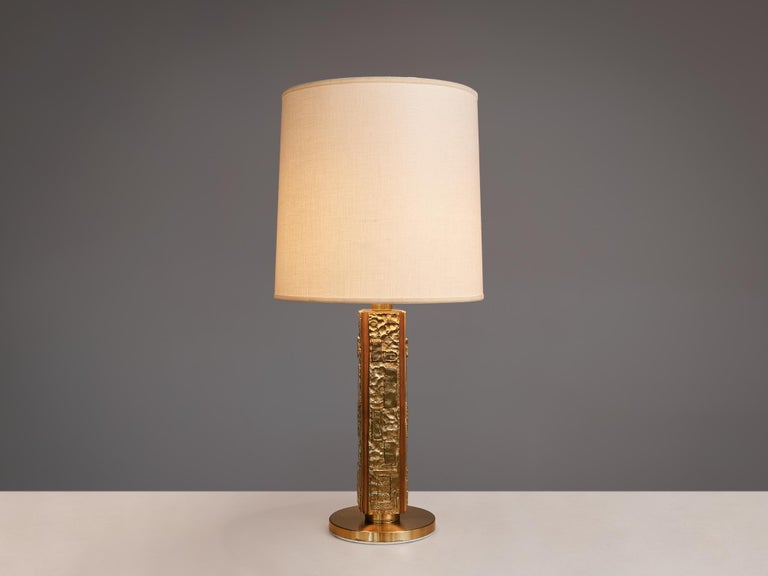 Angelo Brotto for Esperia ´Margot´ Table Lamp in Cast Bronze and Walnut ...