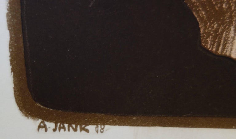 Angelo Jank - Woman with Parrot - Original lithograph - 1897 at 1stDibs