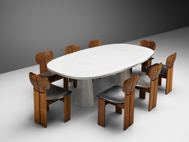 Angelo Mangiarotti 'Eros' Oval Dining Table in White Marble For Sale at ...
