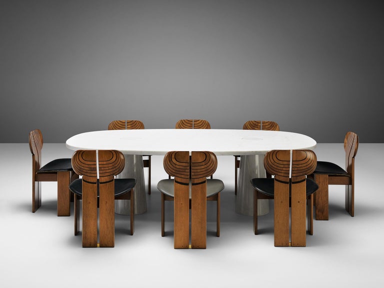 Angelo Mangiarotti 'Eros' Oval Dining Table in White Marble For Sale at ...