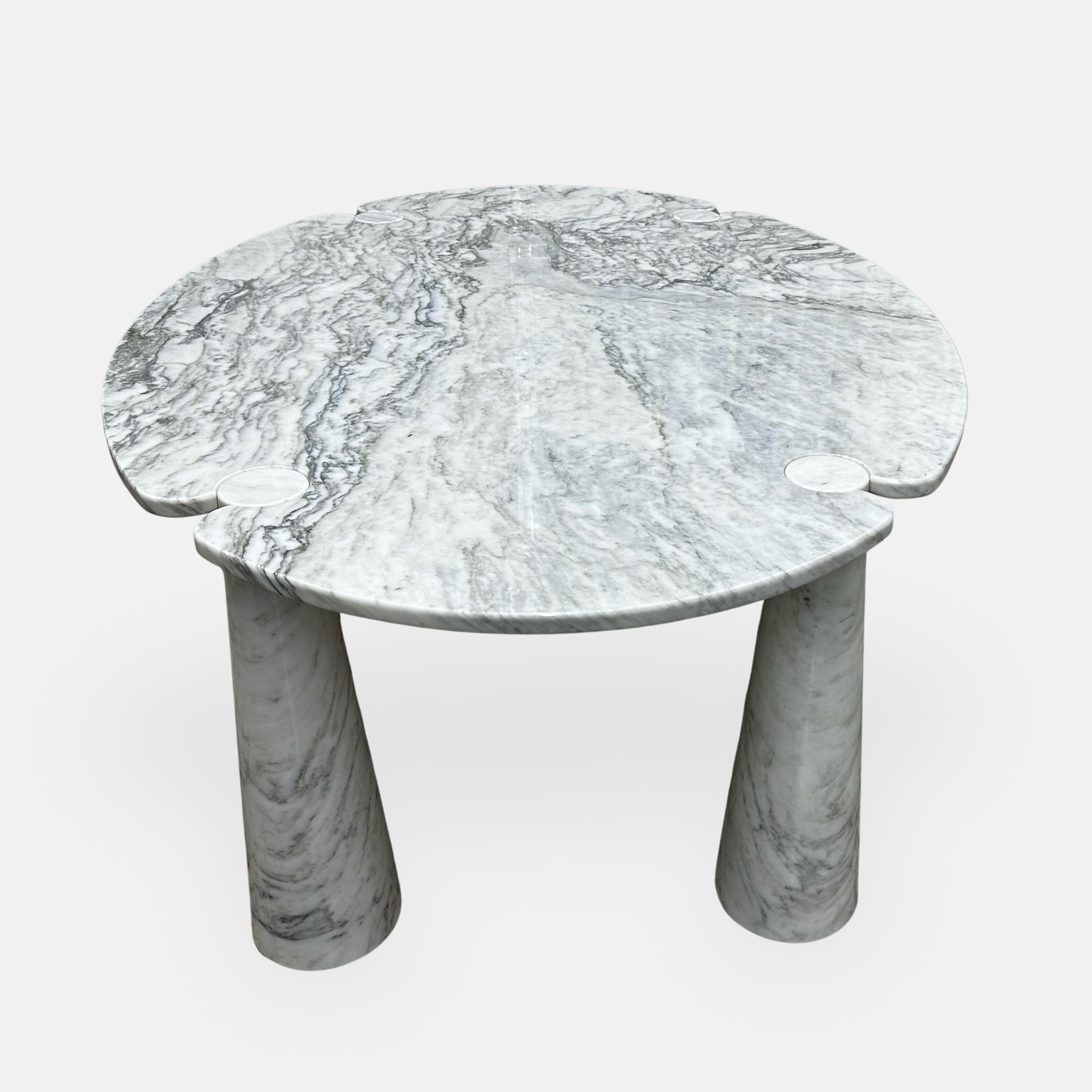 Angelo Mangiarotti for Skipper Carrara Marble Dining Table from Eros ...